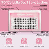 70PCs Little Devil Style Lashes | Spiky Lashes | Ninetynine Dreams